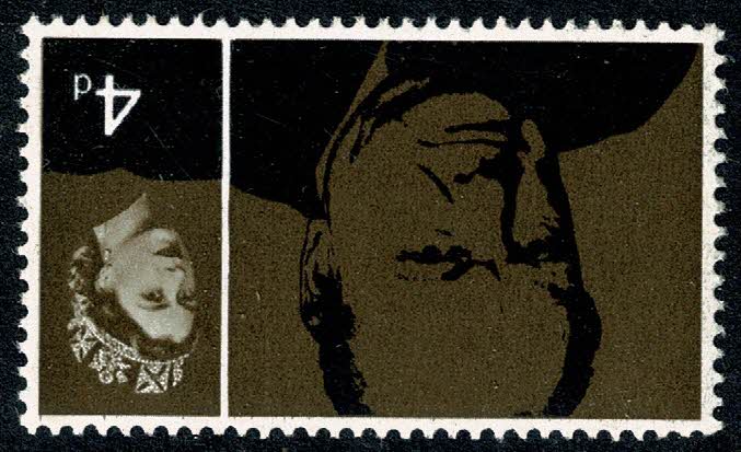 1965 Churchill 4d. WATERMARK INVERTED. SG 661Wi.