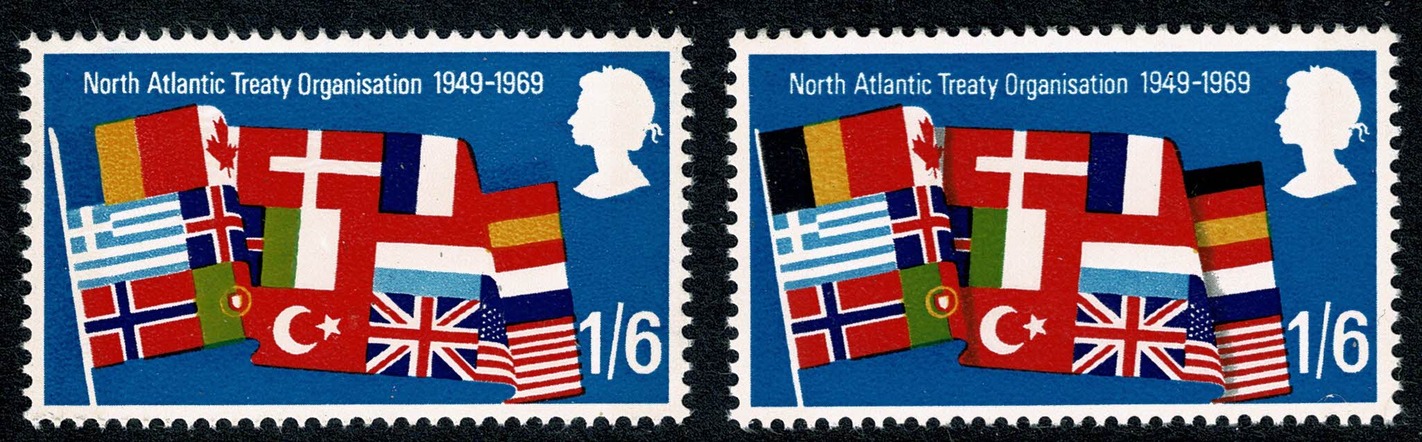 1969 Anniversaries 1/6. MISSING BLACK. SG 794e